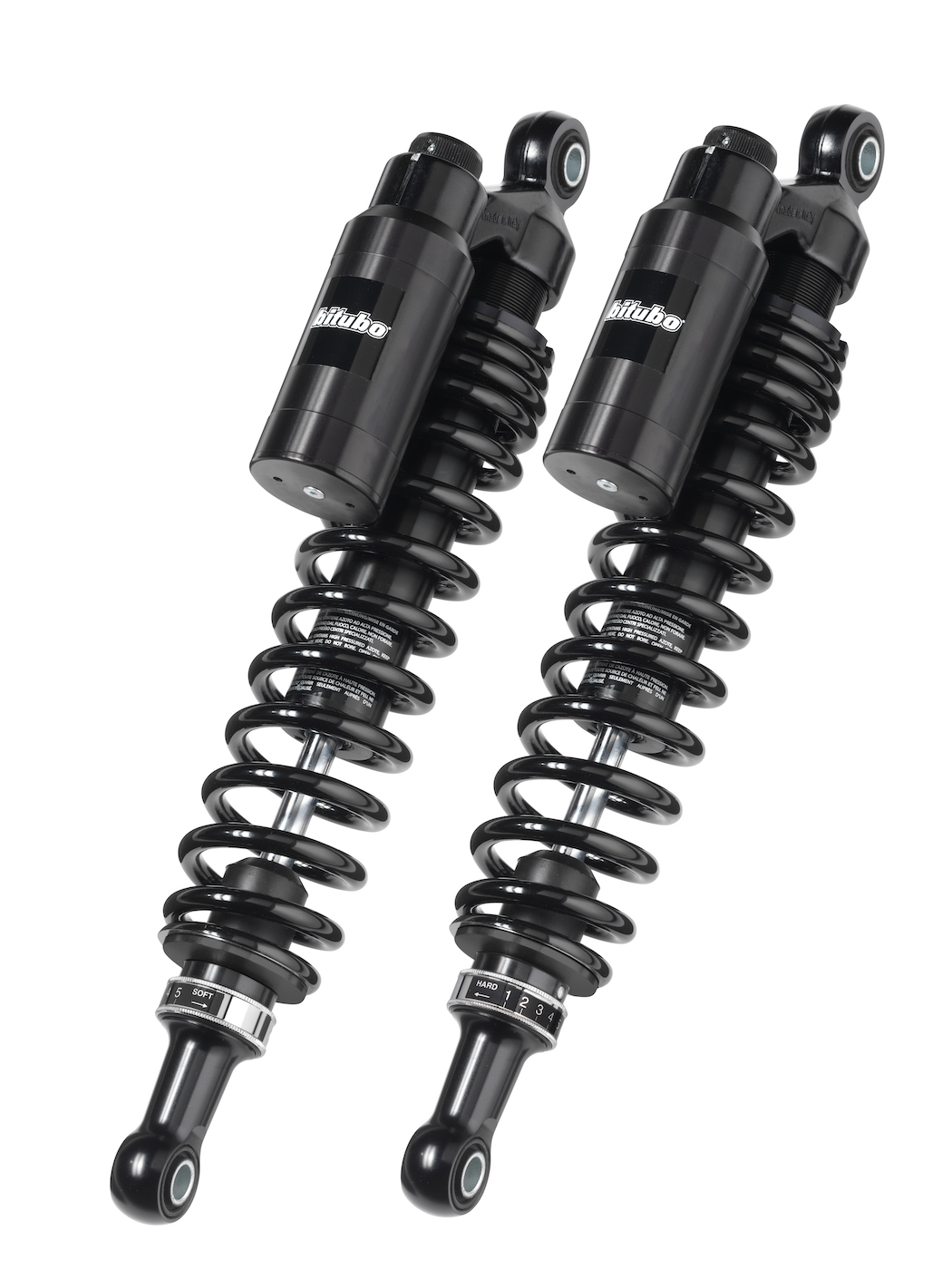 WMT52V2 - Rear Twin Shocks - Black Spring [Adjustable: Preload, Rebound ...