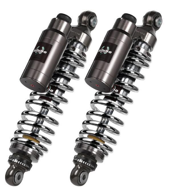 WMT03 - Rear Twin Shocks - Chrome Spring [Shock Length: 341 mm / 13.5 ...